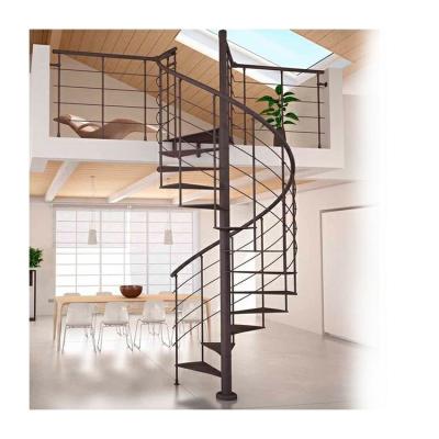 Cina Metal stair spindles cast iron stringer staircase design galvanized carbon steel spiral stairs in vendita