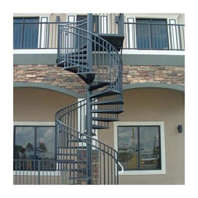 Cina Industrial metal stairs iron craft staircase stainless steel railing spiral stair in vendita