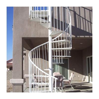 Cina Outdoor used metal stairs staircase in stair steel plate step outdoor spiral stairs iron in vendita