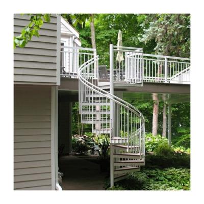 Cina Sheet metal carbon steel staircase iron outdoor spiral stairs in vendita