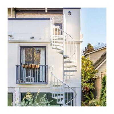 Cina Sheet metal iron round staircase steel loft spiral stairs in vendita