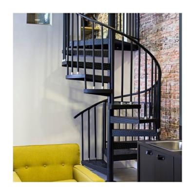 Cina Custom wrought iron stairs industrial metal staircase decorative steel spiral stairs in vendita