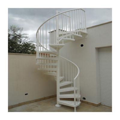 Cina Outdoor wrought iron balusters circular metal staircase galvanized steel sheet spiral stairs in vendita