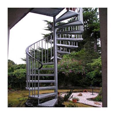 中国 Metal stair design iron railing staircase philippines steel spiral stairs 販売のため