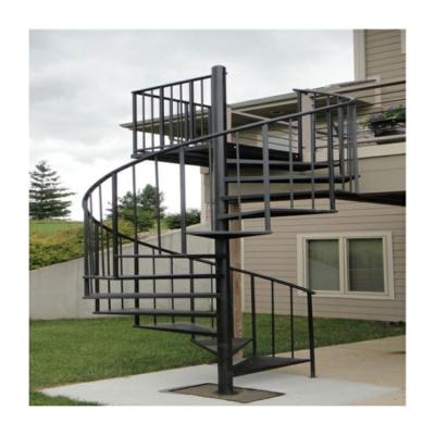 中国 Railing metal stairs outdoor carbon steel staircase outdoor cast iron spiral stairs 販売のため