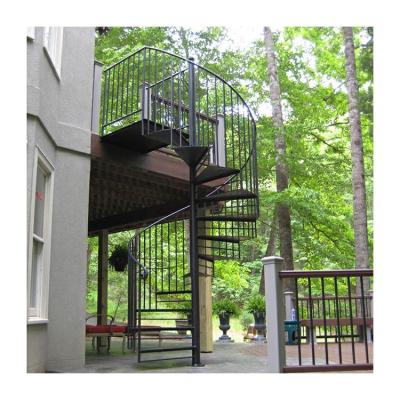 中国 Outdoor metal handrail indoor stainless steel staircase wrought iron railing with spiral newel 販売のため
