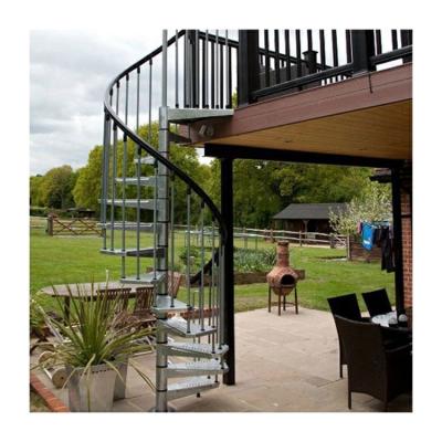 中国 Metal safety loop pin wrought iron staircase wholesale steel spiral stair landing 販売のため