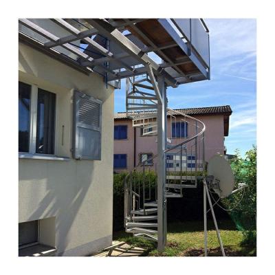 Cina Industrial metal stairs residential steel staircase cast iron spiral stair tread in vendita
