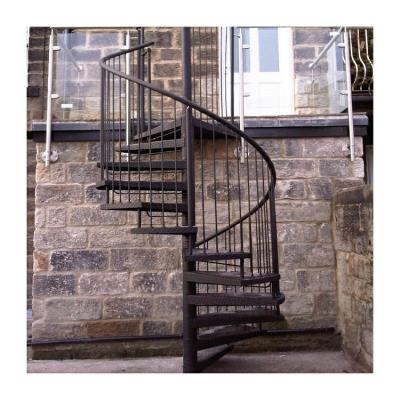 Cina Small metal outdoor stairs iron rod staircase stainless steel railling spiral stairs in vendita
