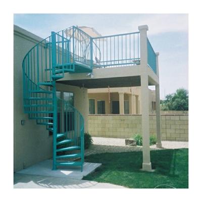 Cina Exterior metal stairs curved steel staircase spiral cast iron stairs in vendita