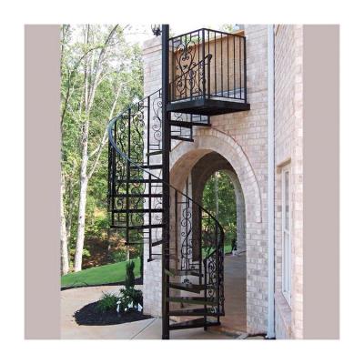 Cina Indoor metal stairs steel staircase wrought iron spiral stairs in vendita