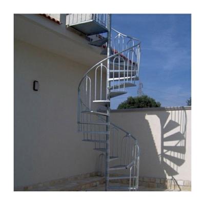 Cina Used outdoor metal stairs stainless steel rod baluster staircase modern design iron spiral stair in vendita