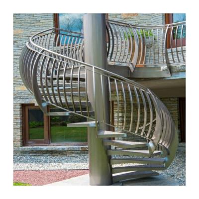 Cina Portable metal stairs garden helical steel staircase chinese wrought iron spiral stairs in vendita