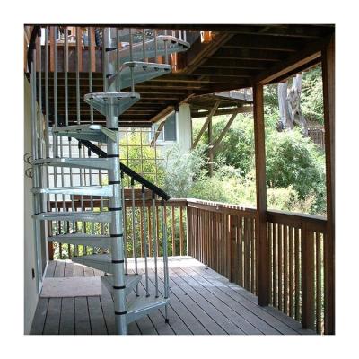 Cina Metal handrail stairs bstainless steel staircase cast iron outdoor metal spiral stairs in vendita