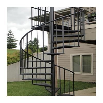 Cina Custom metal stairs hidden steel stringer staircase cast iron spiral in vendita