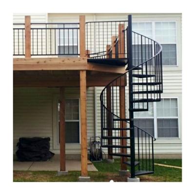 Cina Custom metal stairs hidden steel stringer staircase cast iron spiral in vendita