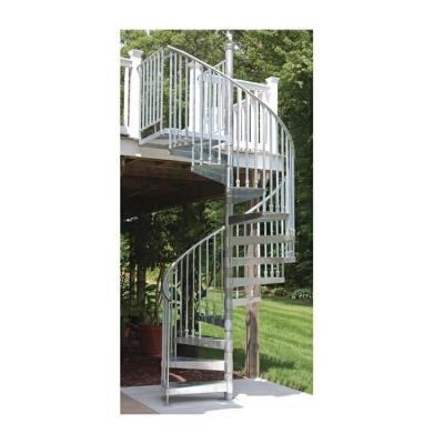 Cina Outdoor metal stair modern steel staircase design modern wrought iron spiral stairs in vendita