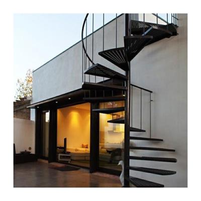Cina Metal stair step factory stainless steel staircase villa luxurious iron spiral stair in vendita
