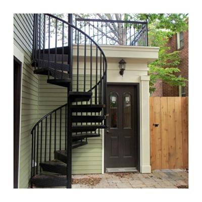 Cina Interior metal stair handrail modern steel staircase wrought iron outdoor spiral stairs in vendita