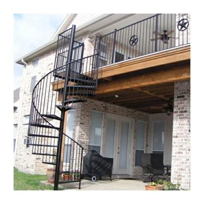 Cina Metal railing outdoor stairs mild steel staircase spiral stairs iron in vendita