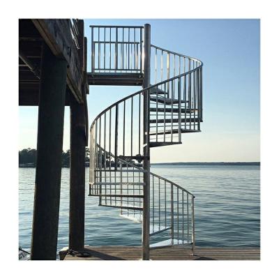 Cina Metal stair grills hot sell iron railing staircase steel structure spiral stair in vendita