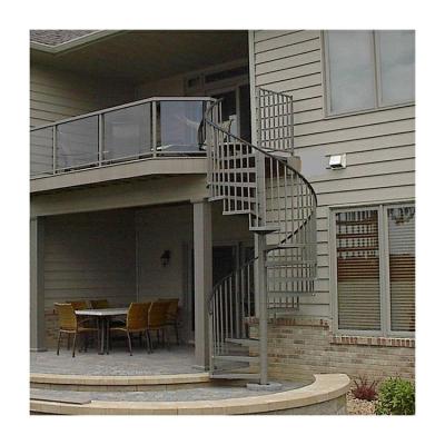 Cina Used metal stairs indoor carbon steel metal stairs spiral wrought iron staircase in vendita
