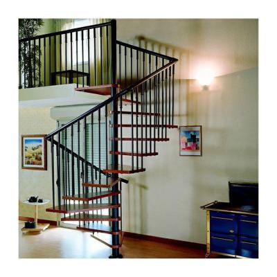 Cina Decoration spiral style wood stair modern spiral staircase designs in vendita