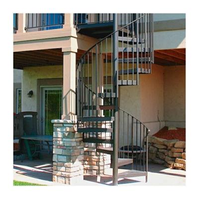 Cina High quality wrought iron stair steel grid stair tread decorative metal spiral staircase in vendita