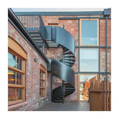 Cina Outdoor build metal stairs wrought iron rotate stair spiral stainless steel staircase in vendita