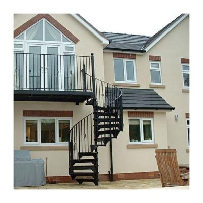 Cina Collapsible metal rod models iron staircase indoor steel spiral glass stairs in vendita