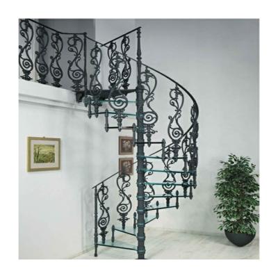 Cina Apartment antique stairway glass spiral staircase with many designs in vendita