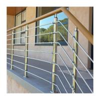 China Bermuda style galvanized rod fence ground level deck with railing for sale