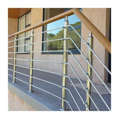 중국 Bermuda style galvanized rod fence ground level deck with railing 판매용