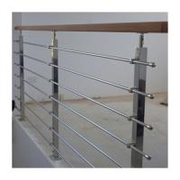 China Bermuda style galvanized rod fence ground level deck with railing for sale