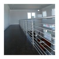 China Bermuda style galvanized rod fence ground level deck with railing for sale