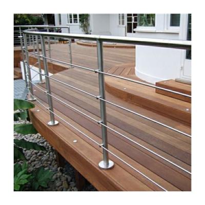 Cina Trinidad and Tobago style steel bar rod fence wood decks with metal railings in vendita