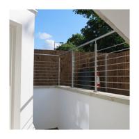 China Belize style custom made rod railing pre assembled wood deck railing for sale
