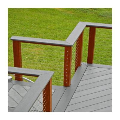 Cina Black porch railing cable railing system kits 4 inch wire fence in vendita