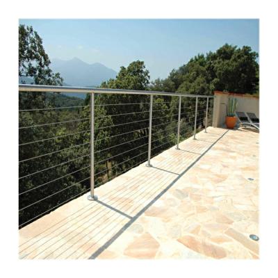 Cina Roof parapet railing cable deck railing parts wire fence cost in vendita