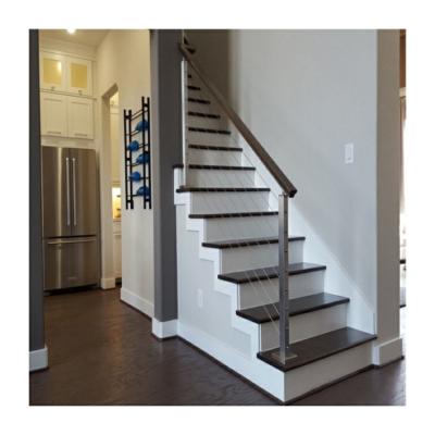 China Pvc handrails for stairs high tension cable barrier 9 gauge fence wire for sale