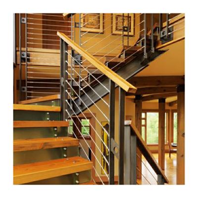 Cina Staircase cable tie railing 8 gauge welded wire fence in vendita