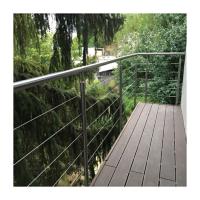 China Balcony guards commercial cable railing systems three rail fence with wire for sale