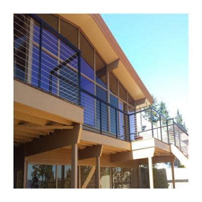 China Balcony guards commercial cable railing systems three rail fence with wire for sale