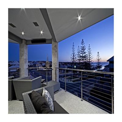 China Balcony guards commercial cable railing systems three rail fence with wire for sale