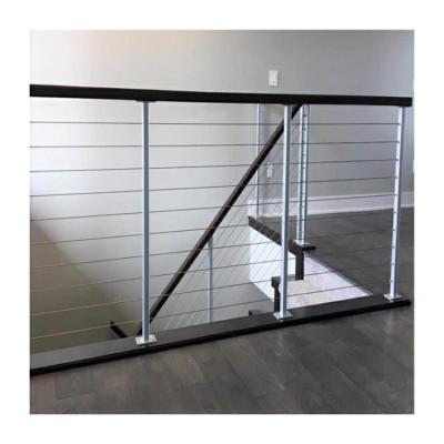 China Patio balustrade metal wire railing system wire trellis on colorbond fence for sale