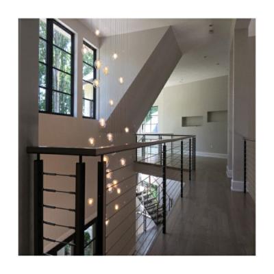 Cina Temporary patio fencing wire railings indoor 3 rail vinyl fence with wire in vendita