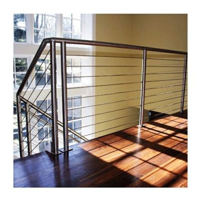 Cina Stone patio railing staircase with wire railing galvanized metal fence tension wire in vendita