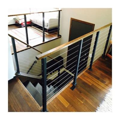 中国 Portable patio fence wire stair railing systems pipe and wire fence 販売のため