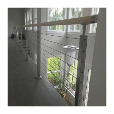 中国 Portable patio fence wire stair railing systems pipe and wire fence 販売のため