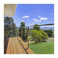 China Balcony wire balustrade wire rope deck railing split rail with wire fence for sale